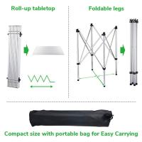 China Embroidery or Printing Logo Lightweight Aluminum Roll Up Table for Beach Picnic Camping for sale