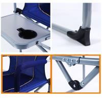 China Outdoor Camping Picnic Fishing Chair with Side Table Lightweight and Portable Design for sale