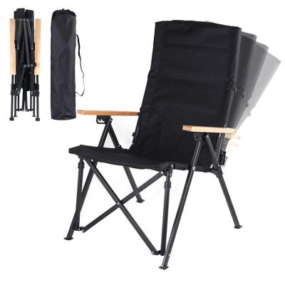 China Metal 4-Position Adjustable Backrest Folding Chair for Camping Fishing Hiking Outdoor for sale