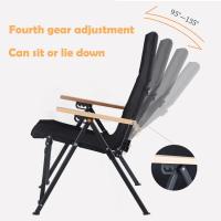 China Metal 4-Position Adjustable Backrest Folding Chair for Camping Fishing Hiking Outdoor for sale