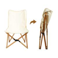 China Ultralight Beech Wood Frame Chair Portable Folding Butterfly Camping Chair for Adults for sale
