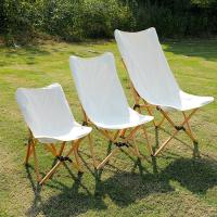 China Ultralight Beech Wood Frame Chair Portable Folding Butterfly Camping Chair for Adults for sale