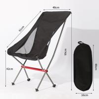 China Outdoor Hiking Traveling Aluminium Lightweight Back Mesh Portable Folding Camping Moon Chair for sale