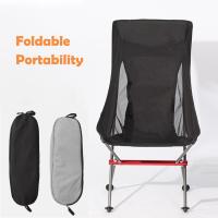 China Outdoor Hiking Traveling Aluminium Lightweight Back Mesh Portable Folding Camping Moon Chair for sale