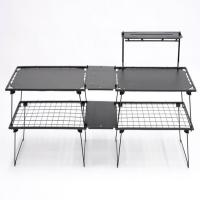 China Outdoor Folding Lightweight Portable Aluminum Metal Bamboo Table for Hiking and Camping for sale