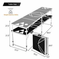 China Outdoor Garden Bar Bistro Cafe Patio Party Portable Collapsible Metal Beer Pong Table for sale