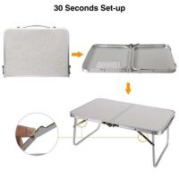 China Indoor Outdoor Portable Aluminum MDF Table for Camping Beach Picnic for sale