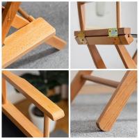 China Logo None or Custom Logo Tall Wooden Folding Director Chair for Outdoor Indoor Camping for sale