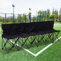 China OEM Collapsible Bench Portable 6 Seats Foldable Beach Chair with Carry Bag and Back for sale
