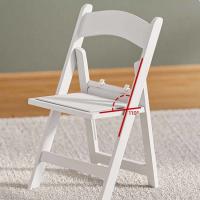 China Modern Simple Small Portable White Plastic Resin Folding Dining Chairs for Hotel Wedding for sale