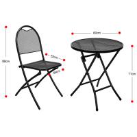 China Outdoor Cafe Bistro Patio Custom Logo Dining Table and Chair Sets with Stackable Design for sale