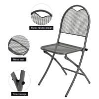 China Outdoor Cafe Bistro Patio Custom Logo Dining Table and Chair Sets with Stackable Design for sale