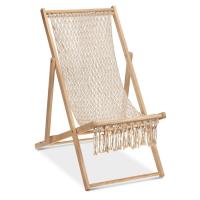 China Custom Logo Embroidery or Printing Outdoor Patio Camping Swimming Rope Weave Canvas Chair for sale