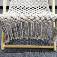 China Custom Logo Embroidery or Printing Outdoor Patio Camping Swimming Rope Weave Canvas Chair for sale