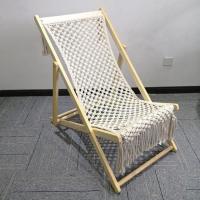 China Custom Logo Embroidery or Printing Outdoor Patio Camping Swimming Rope Weave Canvas Chair for sale
