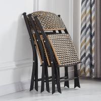 China Outdoor Metal Woven Pe Artificial Rattan Folding Chair for School Party Banquet Event for sale