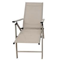 China Outdoor Courtyard High Backrest Folding Reclining Chair with 7 Adjustable Positions for sale