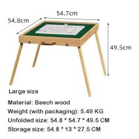 China Wood Style Panel Portable Folding Mahjong Table for Outdoor Party Events and Gatherings for sale