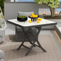 China Metal Iron Foldable Coffee Dining Table for Outdoor Camping Cafe Balcony Garden Patio for sale
