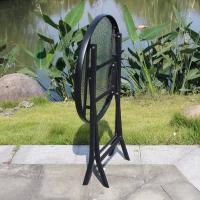 China Metal Tempered Glass Folding Coffee Dining Table for Outdoor Camping Balcony Garden Patio for sale