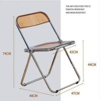 China Custom Logo Clear Plastic Folding Chair for Garden Restaurant Cafe Wedding Banquet Even for sale