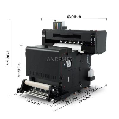 China 24 Inch Direct to Film Dryer DTF Printer Dual I3200 Heads CMYKWWWW 600mm PET Film for sale