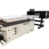 China 60cm 4 Head i3200 DTF Printer PET Film Transfer T Shirt Printer with Dryer 400kg for sale