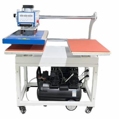 China Double Station Heat Press Machine 40x60cm 3800W Semi-Automatic for T-Shirt Printing for sale