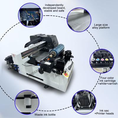 China A3 UV Printer With CMYKWV UV Ink CE/UKCA/ROHS Certified for sale