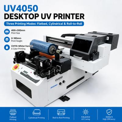 China 4050 UV Printer 400x500mm Print Area Multi Material Flatbed Printer for Custom Gifts Signage for sale