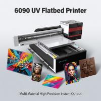 China 6090 UV Flatbed Printer 600x900mm 2400 DPI Multi Material Instant Curing for sale