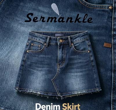 China Vintage Washed Versatile Denim Skirt Collection Classic Mini Midi Maxi Silhouettes Customizable for sale
