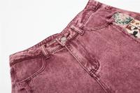 China Classic Denim Pants Featuring Durable Metal Rivets Reinforcing Stress Points Suitable for Retail and Apparel Businesses for sale