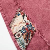 China Classic Denim Pants Featuring Durable Metal Rivets Reinforcing Stress Points Suitable for Retail and Apparel Businesses for sale