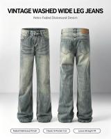 China Relaxed fit casual denim trousers crafted from durable cotton blend fabric ensuring comfort and style for casual daily for sale