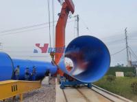 China 3LPE External Coating Plant Equipments，Pipe Blasting Traction Machine for sale