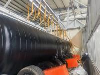 China Polyurethane Spraying Prefabricated Insulated Steel Pipe Automatic Production Line for sale