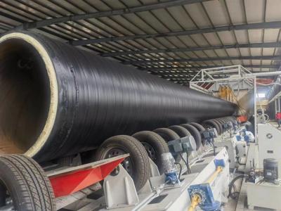 China Advanced Spray Coated Thermal Insulation Pipe with Polyurethane and PE Wrap for sale