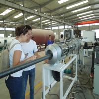 China PERT/PEX Corrugated Flexible Pre-Insulated Pipe Production Line for sale