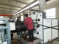 China HDPE Hollow Wall Spiral Pipe Extruding Machine with 200-3000mm Pipe Range Single-Screw Extruder for High Ring Stiffness for sale