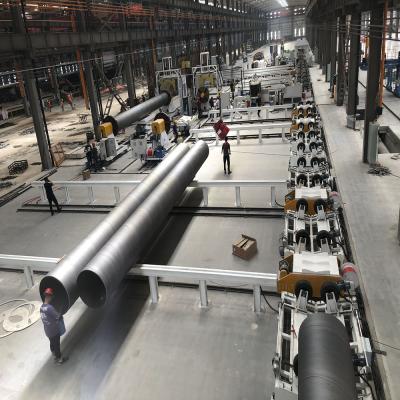 China Automated PU Foaming and PE Wrapping Equipment Line with High-Precision PU Injection and Advanced PE Wrapping Technology for Pre-insulated Steel Pipe Production for sale