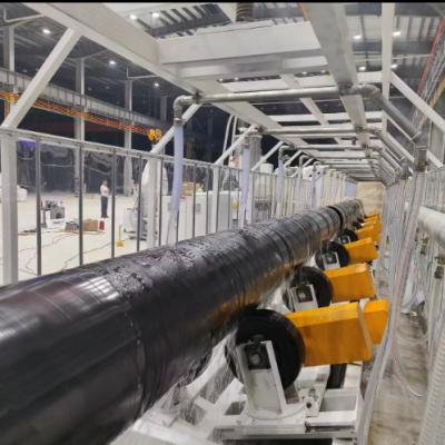 China 3-Layer Polyethylene Coating 3LPE Coating Pipe Production Line Blue / Red for sale