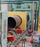 China Customised Blue / Red Ceramic Enamel Coated Steel Pipe Within Production Range Production Line for sale