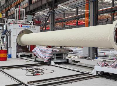 China Polyurethane Spray Winding Thermal Jacket Tube Production Line For Foaming Wrap PE In One Go for sale