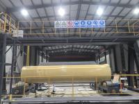 China Spray Winding Polyurethane Spraying Foam Preinsulated Steel Pipe Making Machine 1-10 Meters Per Minute Working Speed for sale