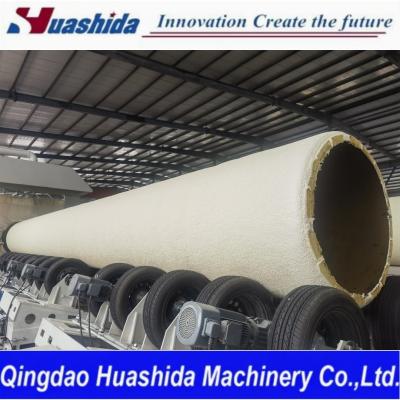 China Automatic PU Spraying PE Winding Thermal Pre-Insulated Pipe Production Line for sale
