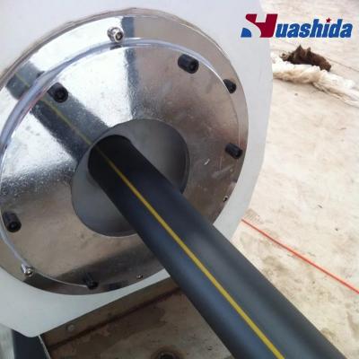 China HDPE PE Single Screw Extruder Solid Wall Pipe Extrusion Line for Municipal Water / Gas Supply Systems for sale