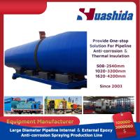 China Universal Diameter Pipeline Internal External Epoxy Coating Anti Corrosion Spray Line Equipment for sale