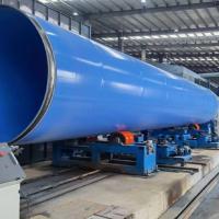 China Steel Pipe External Surface Rust Removal Anti Corrosion Coating Line Equipment for sale