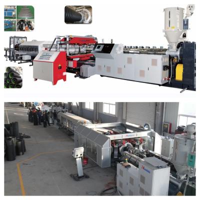 China HDPE PP Double Wall Corrugated Pipe Production Line for Drainage for sale